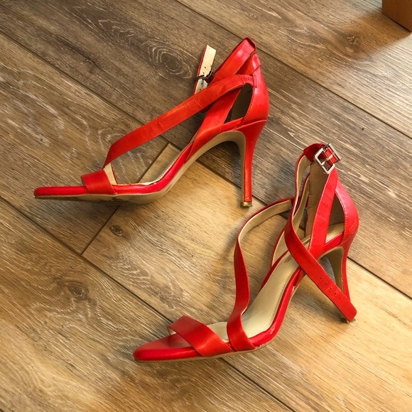 BCBGeneration | Shoes | Elegant Red Strappy Heels | Poshmark